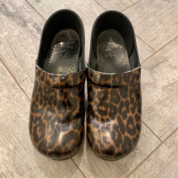 Dansko | Shoes | Dansko Clogs Size 4 Leopard Patent Leather | Poshmark